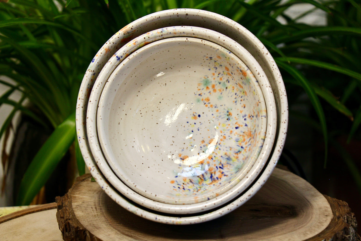 Confetti White Bowl (Large) – MTN Goddess Ceramics
